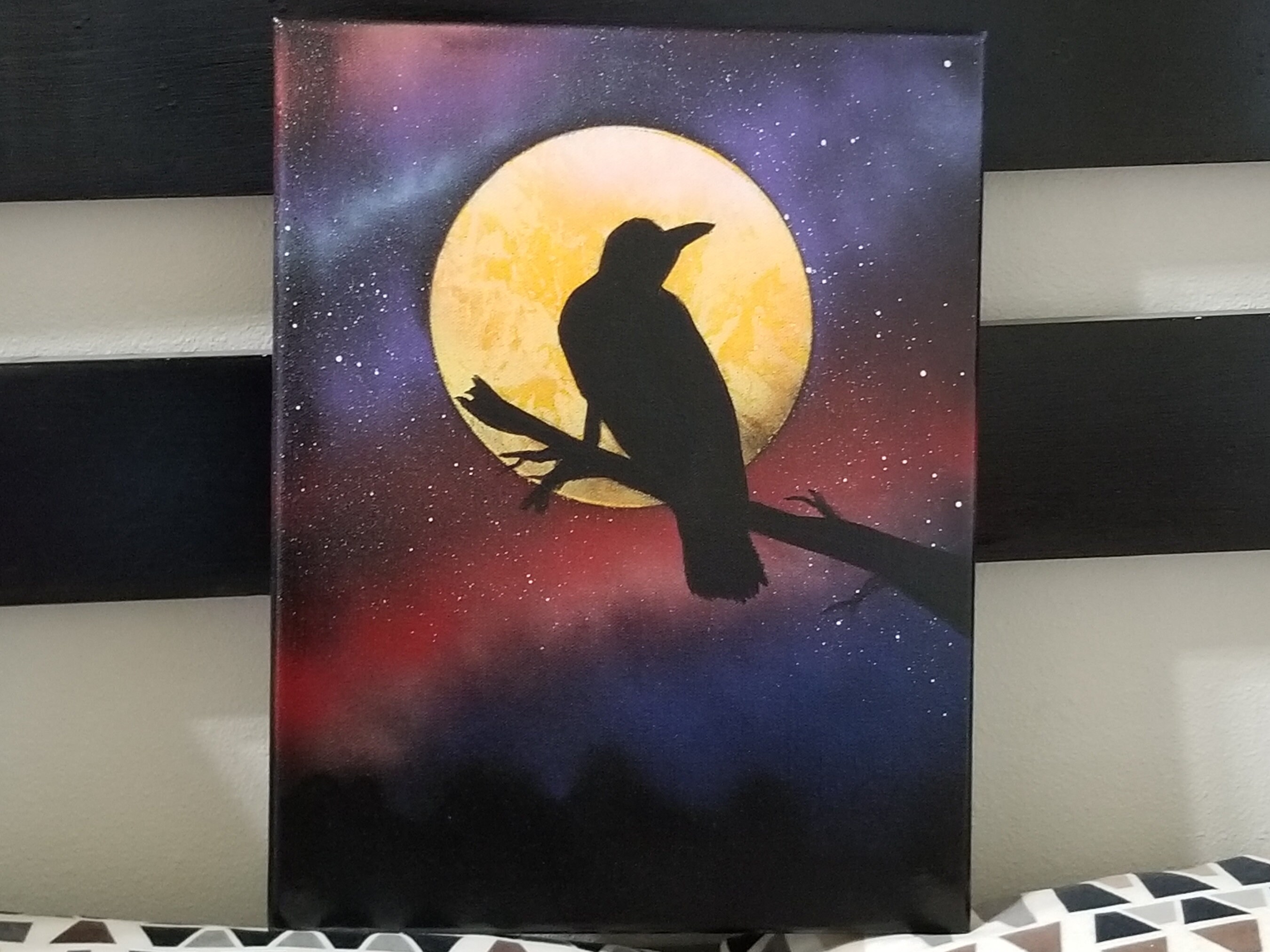 Crow Art, Crow Painting, Fantasy Art, Acrylic Painting, Spray Paint Art ...