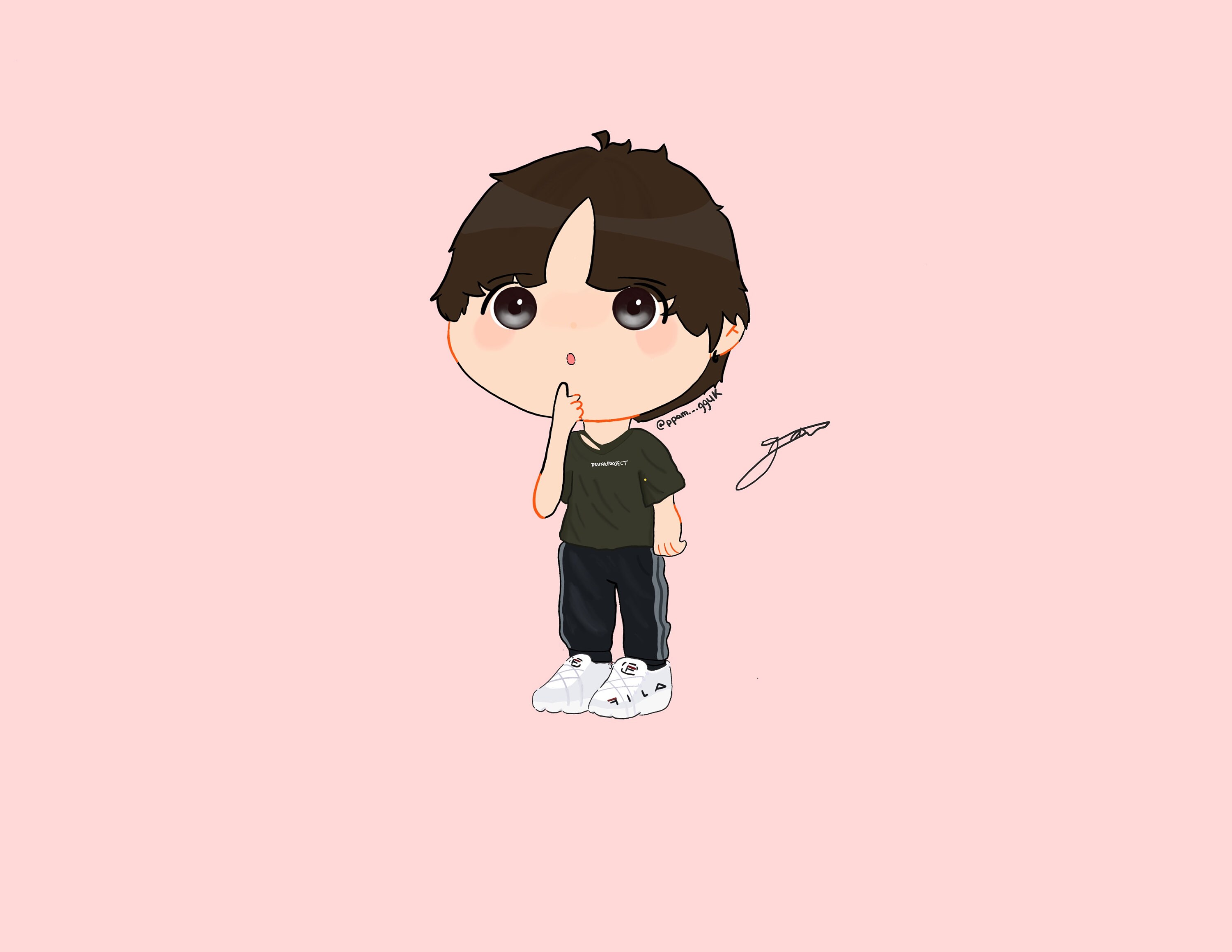 BTS Jungkook Sticker, Jk Sticker, Water Bottle Sticker, Bujo Sticker ...