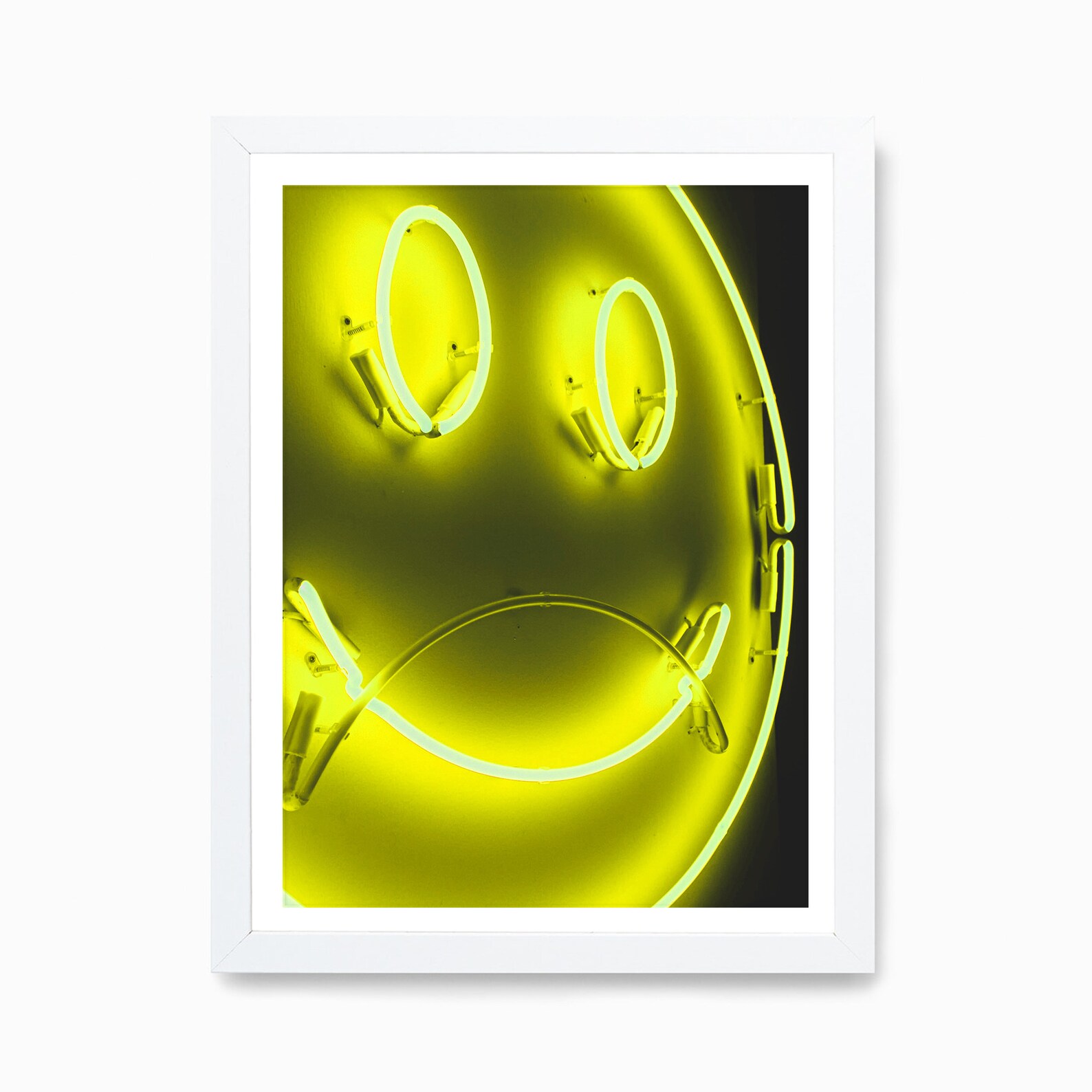 Smiley Print, Neon, Wall Art, Wall Art Poster, Printable Digital ...