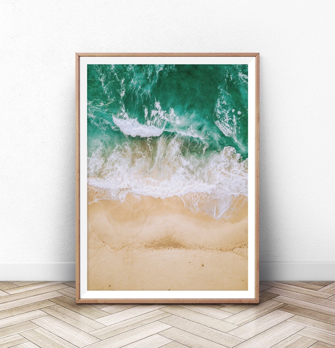 Beach, Coastal Poster, Aerial Beach Photography, Beach Wall Art, Sea ...