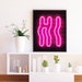 Hi Print, Neon, Wall Art, Wall Art Poster, Printable Digital Download ...