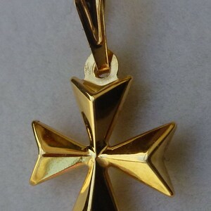 9ct 9k 375 Original Yellow Gold Maltese Crossamalfi Knight Templar ...