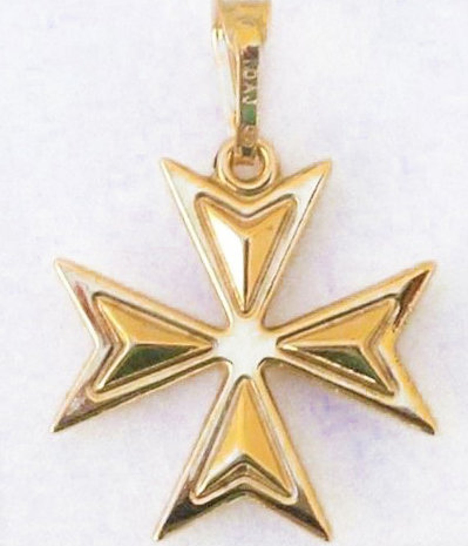9ct 9k 375 Yellow Gold Maltese Cross Pendant Charm From Malta Order of ...
