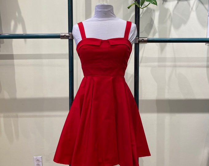 Red Cherry Dress Cherries Dress Summer Dress Rockabilly Clothing Pin up ...