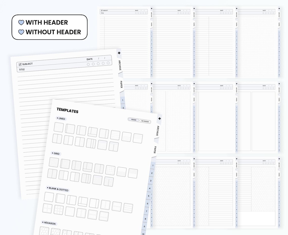 12 in 1 Student Digital Notebook for Goodnotes Notability iPad ...