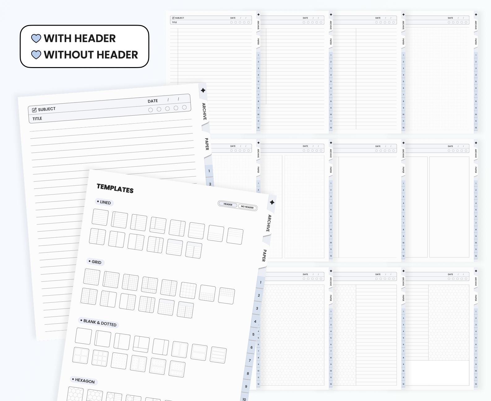 12 in 1 Student Digital Notebook for Goodnotes Notability iPad ...