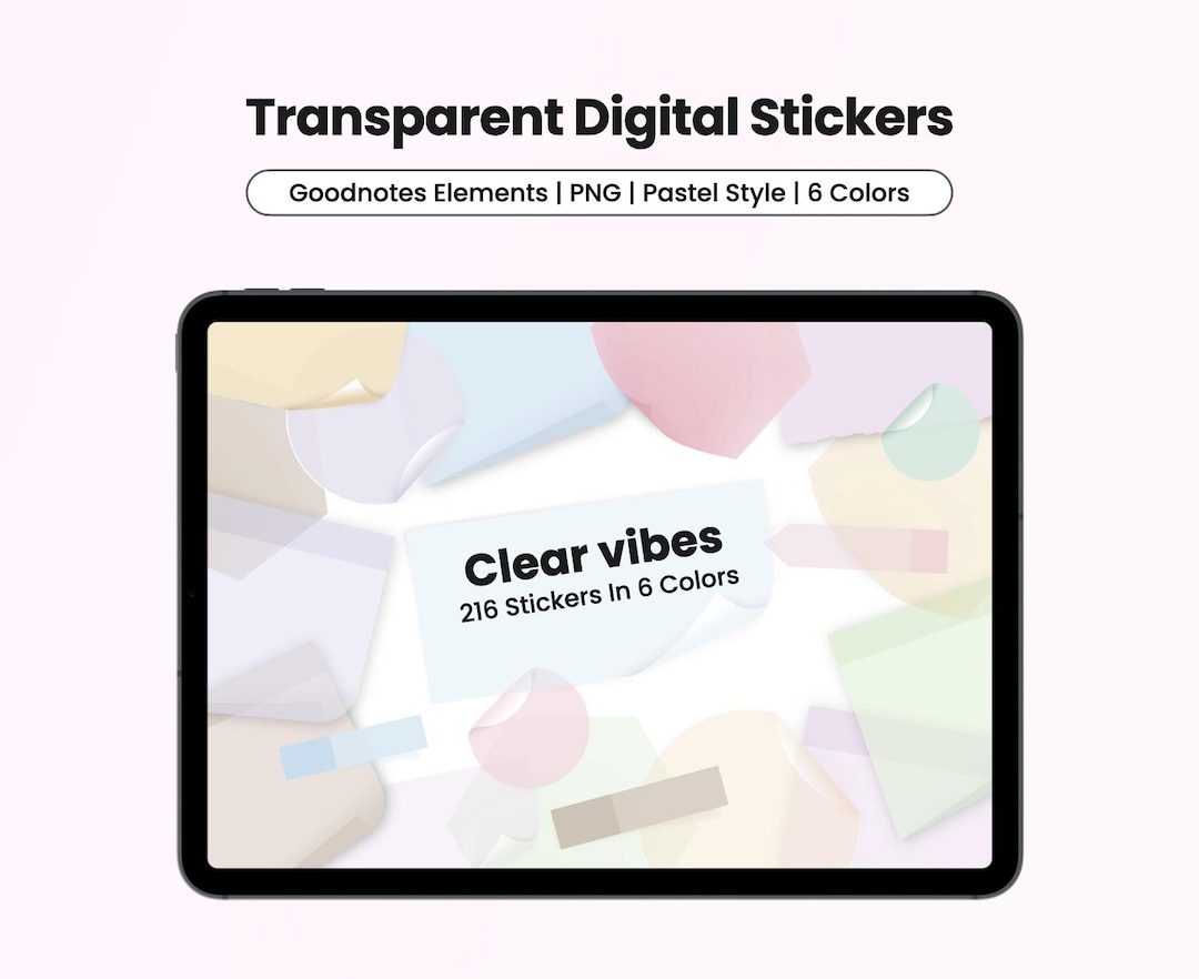 Transparent Sticky Notes for Goodnotes Elements iPad Student Planner ...