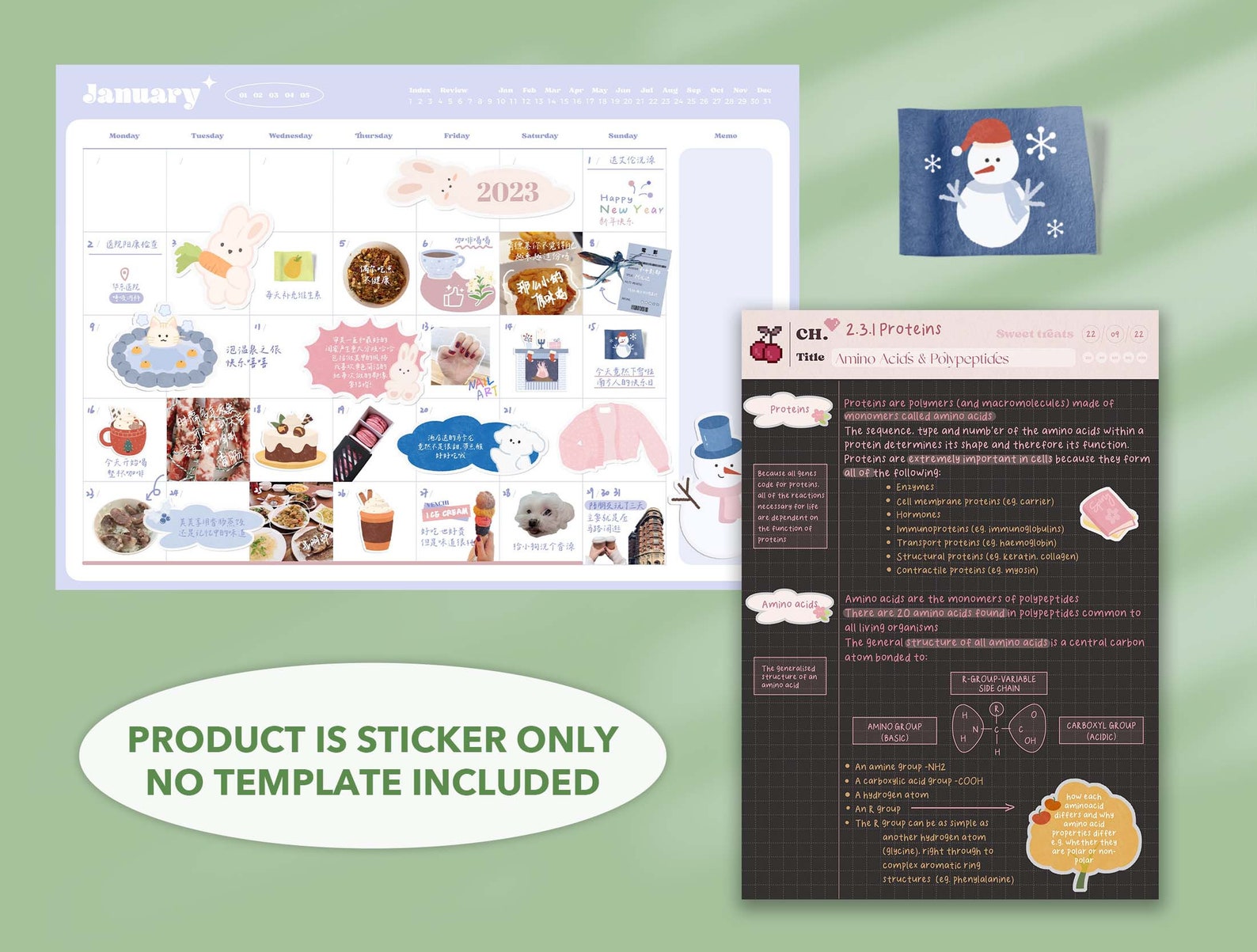 320 Digital Planner Four Seasons Stickers Goodnotes File - Etsy