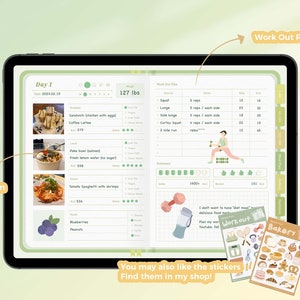 Digital Fitness Planner | 180 Days Tracker | Hyperlinked Goodnotes ...