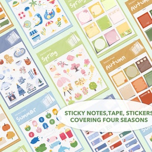 320 Digital Planner Four Seasons Stickers Goodnotes File Notability PNG ...