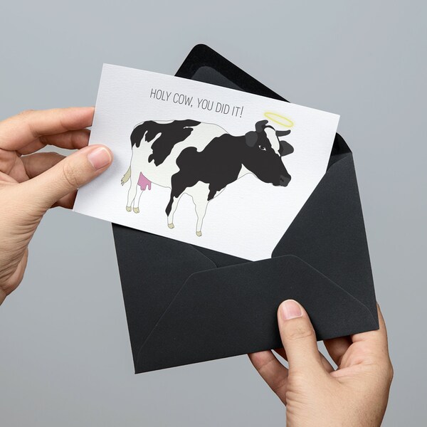 Cow Greeting Card - Etsy