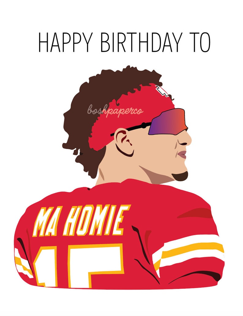 Funny Greeting Card - Patrick Mahomes - Kansas City Chiefs - Happy ...