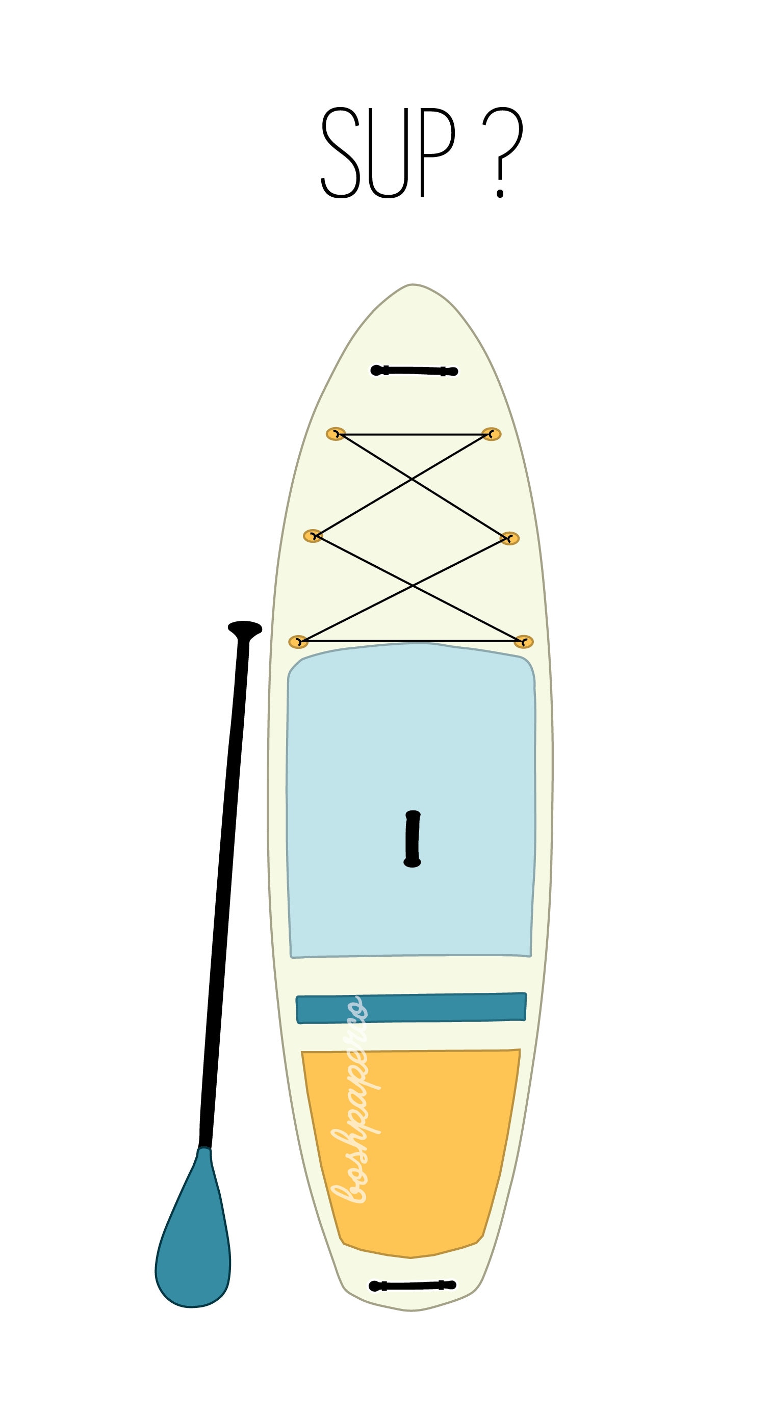 Funny Greeting Card - Stand up Paddleboard (SUP) - Sup? (what's Up?) - Etsy