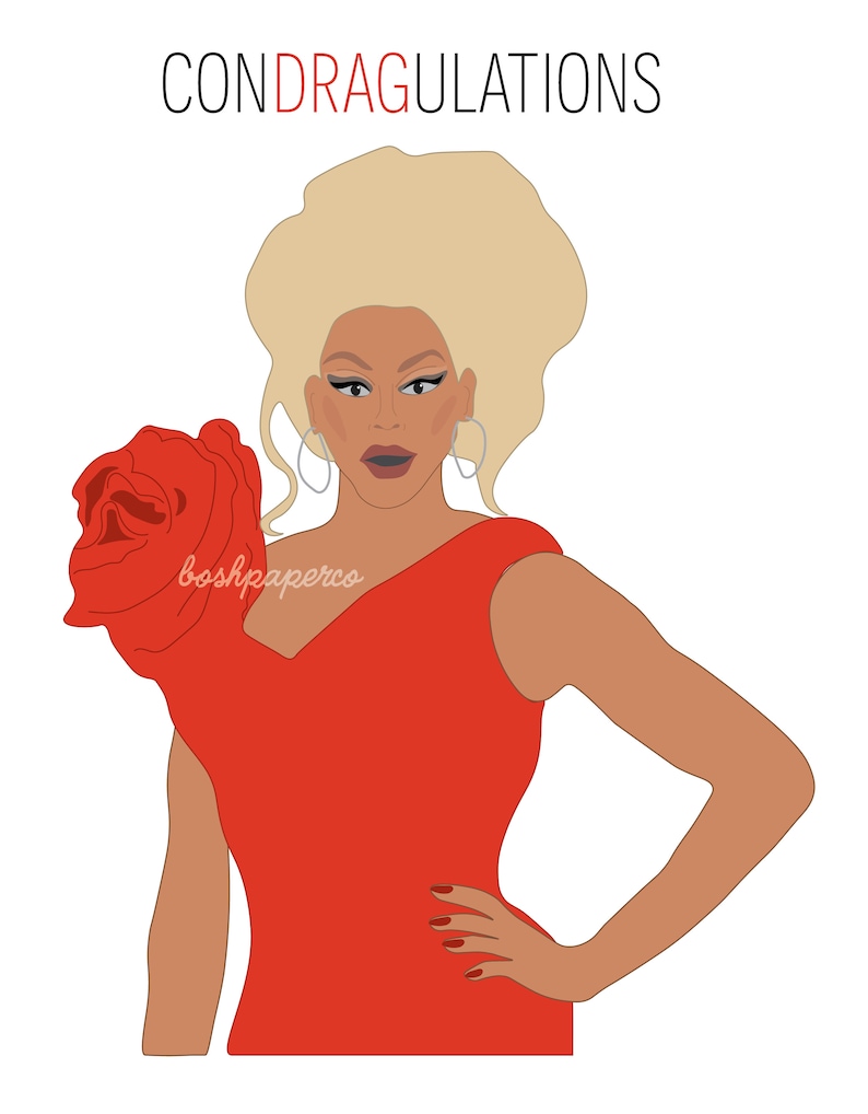 Funny Congratulations Greeting Card - Rupaul - Condragulations - Etsy
