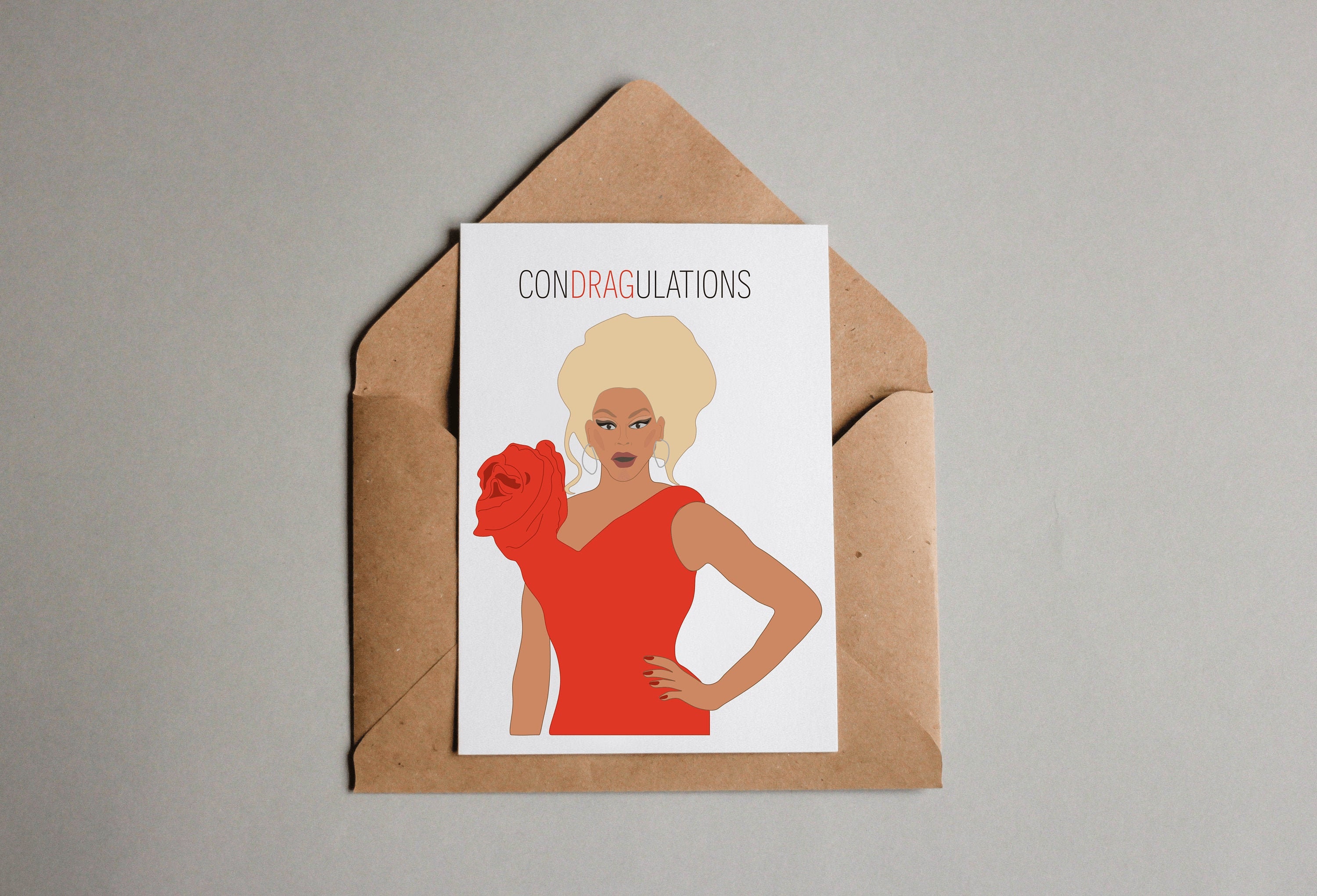 Funny Congratulations Greeting Card - Rupaul - Condragulations - Etsy