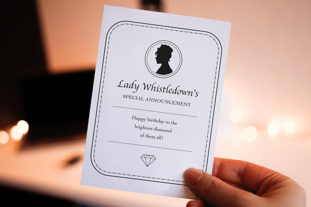 Funny Greeting Card - Bridgerton - Lady Whistledown - Special ...
