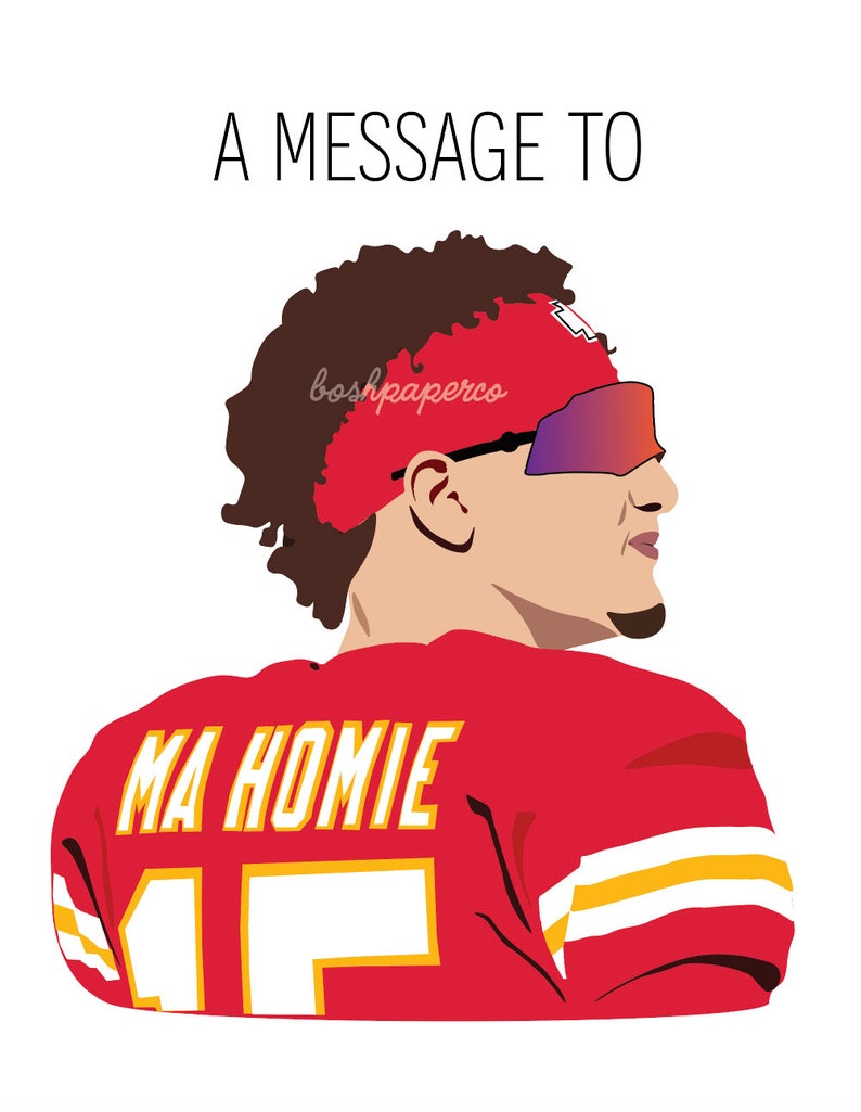 Funny Greeting Card - Patrick Mahomes - Kansas City Chiefs - Happy ...