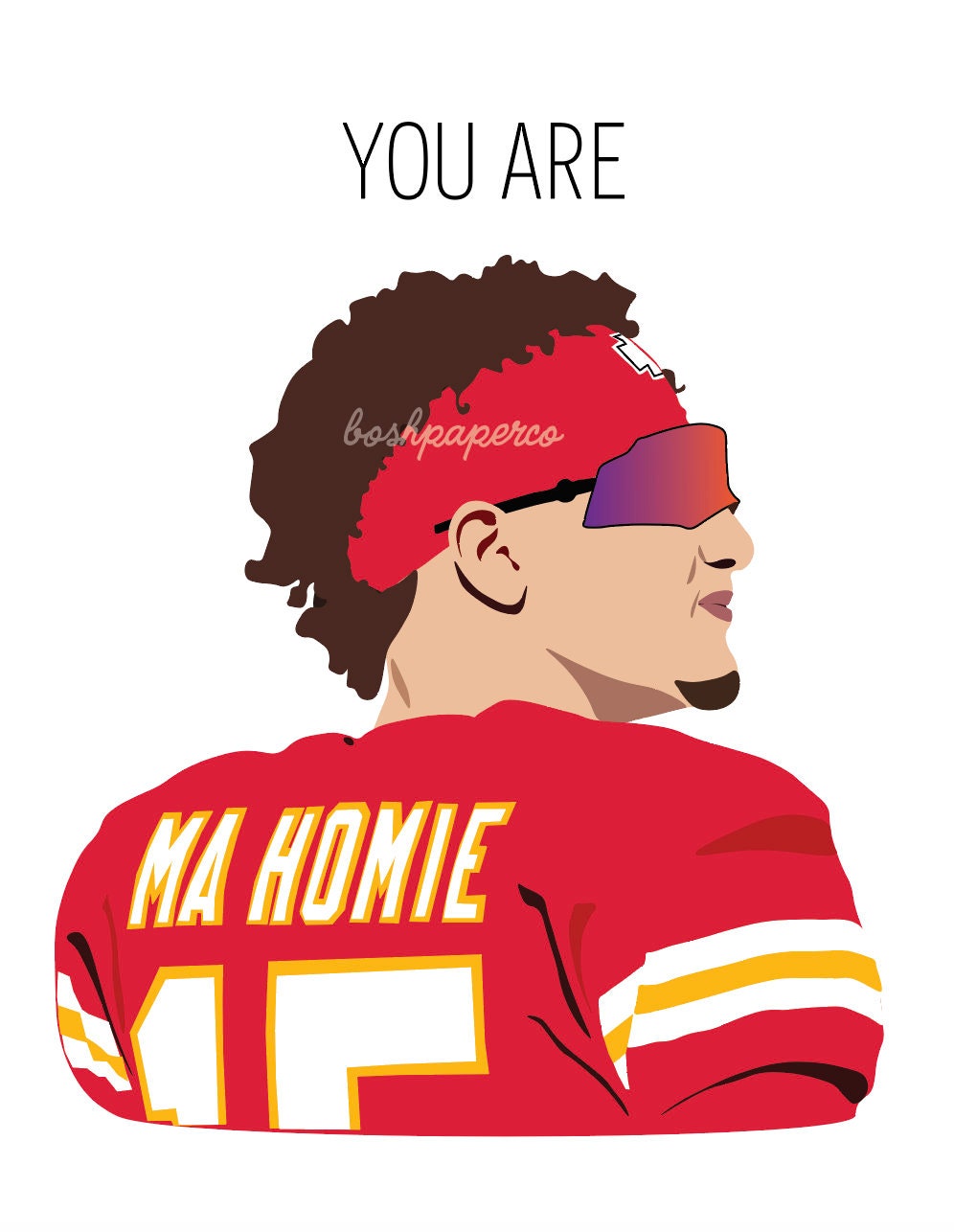 Funny Greeting Card - Patrick Mahomes - Kansas City Chiefs - Happy ...