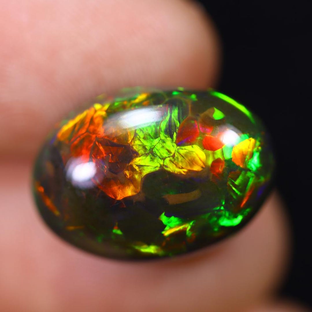 8.83cts Ethiopian Black Opal, Smoked – Welo Opal for Jewelry Making ...
