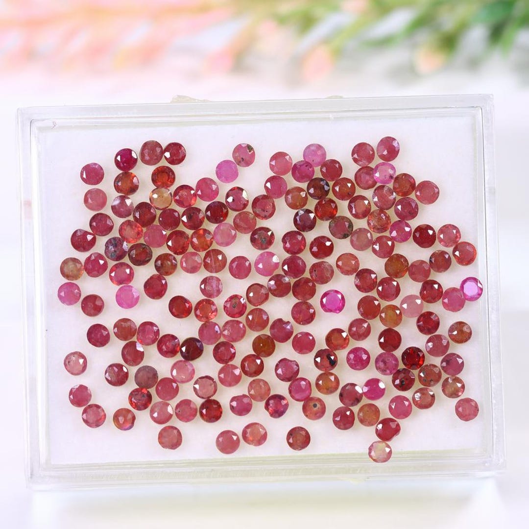 11.50cts Natural Ruby Calibration Size Faceted Cutting / 539B - Etsy