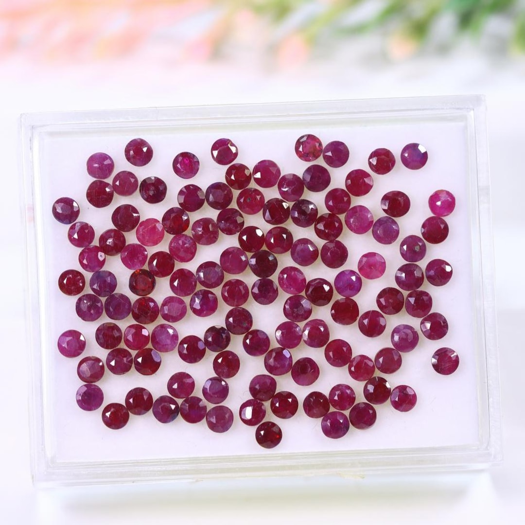 15.36cts Natural Ruby Calibration Size Faceted Cutting / 577E - Etsy