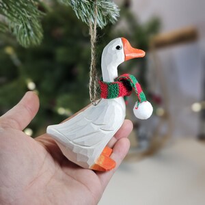 Adorable Goose With Mini Scarf Hanging Christmas Tree Ornaments - Gift ...