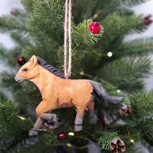 Horse Figurines Hand Carved Painted Wooden Animal Home Decor - Etsy