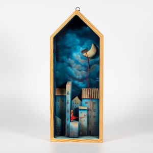 3D Shadow Box Wall Art Painting Decor red Thread Knit - Etsy