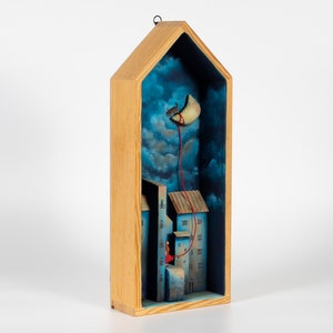 3D Shadow Box Wall Art Painting Decor red Thread Knit - Etsy