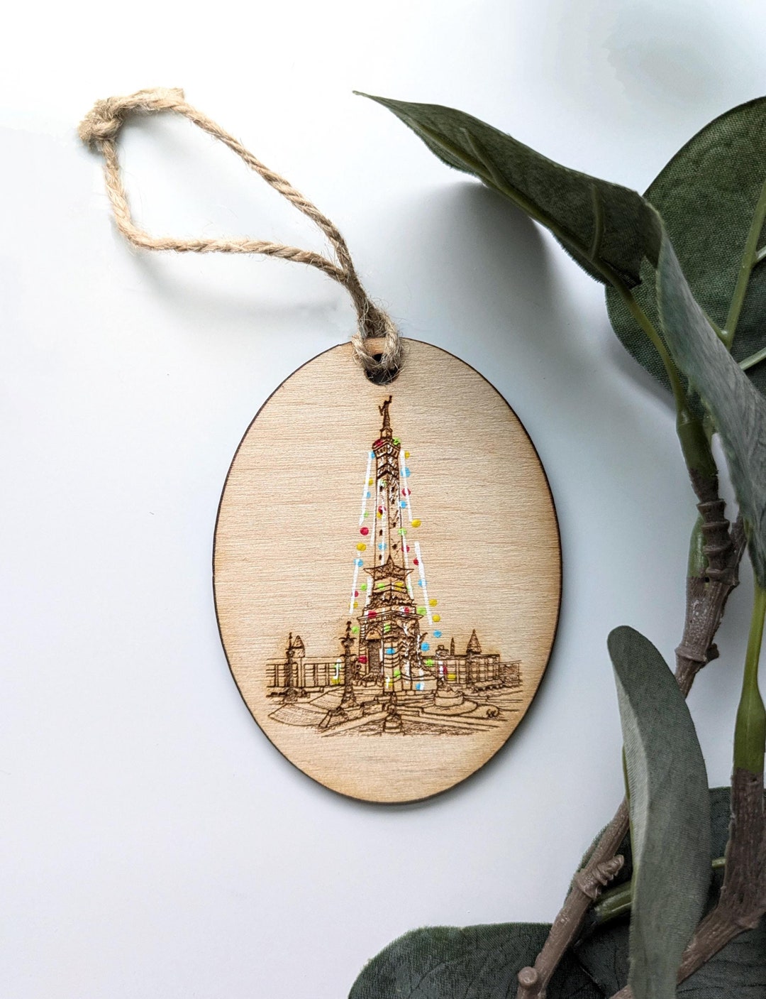 Wood Indy Monument Soldiers and Sailors Ornament - Indianapolis Indiana ...