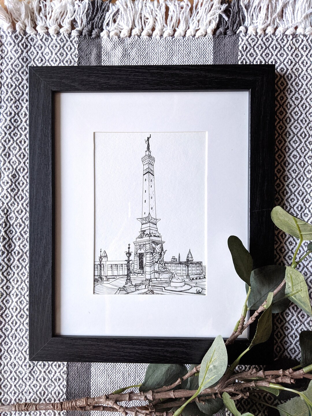 Indy Soldiers and Sailors Monument - Hand Drawn Artwork of Indianapolis ...