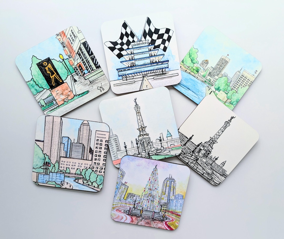 Coaster - Indy Icon - Dancing Ann - Indy 500 - Canal Skyline - Soldiers ...