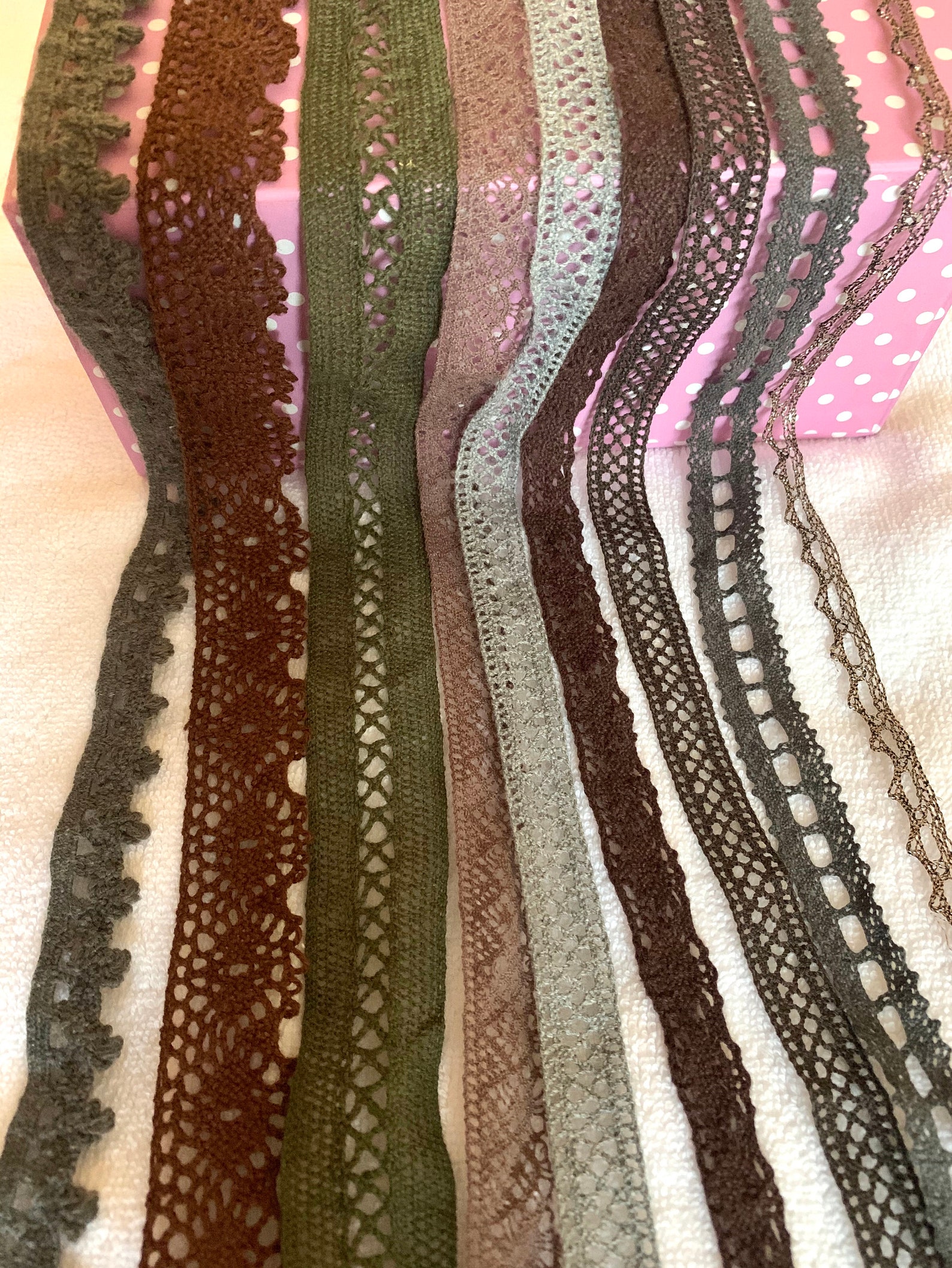 Lace Trim lot Scrap pack Cotton Lace Mix Media Ivory | Etsy