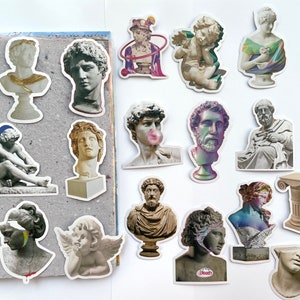 Abstract Modern Statue, Bust Statue, Greek Sculpture Stickers ...