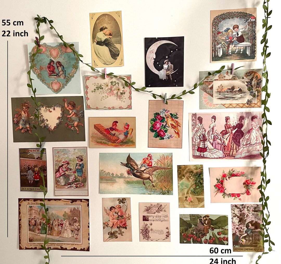 Wall Decor Collage Kit - Physical Print, Cottage Core Collage Bedroom ...
