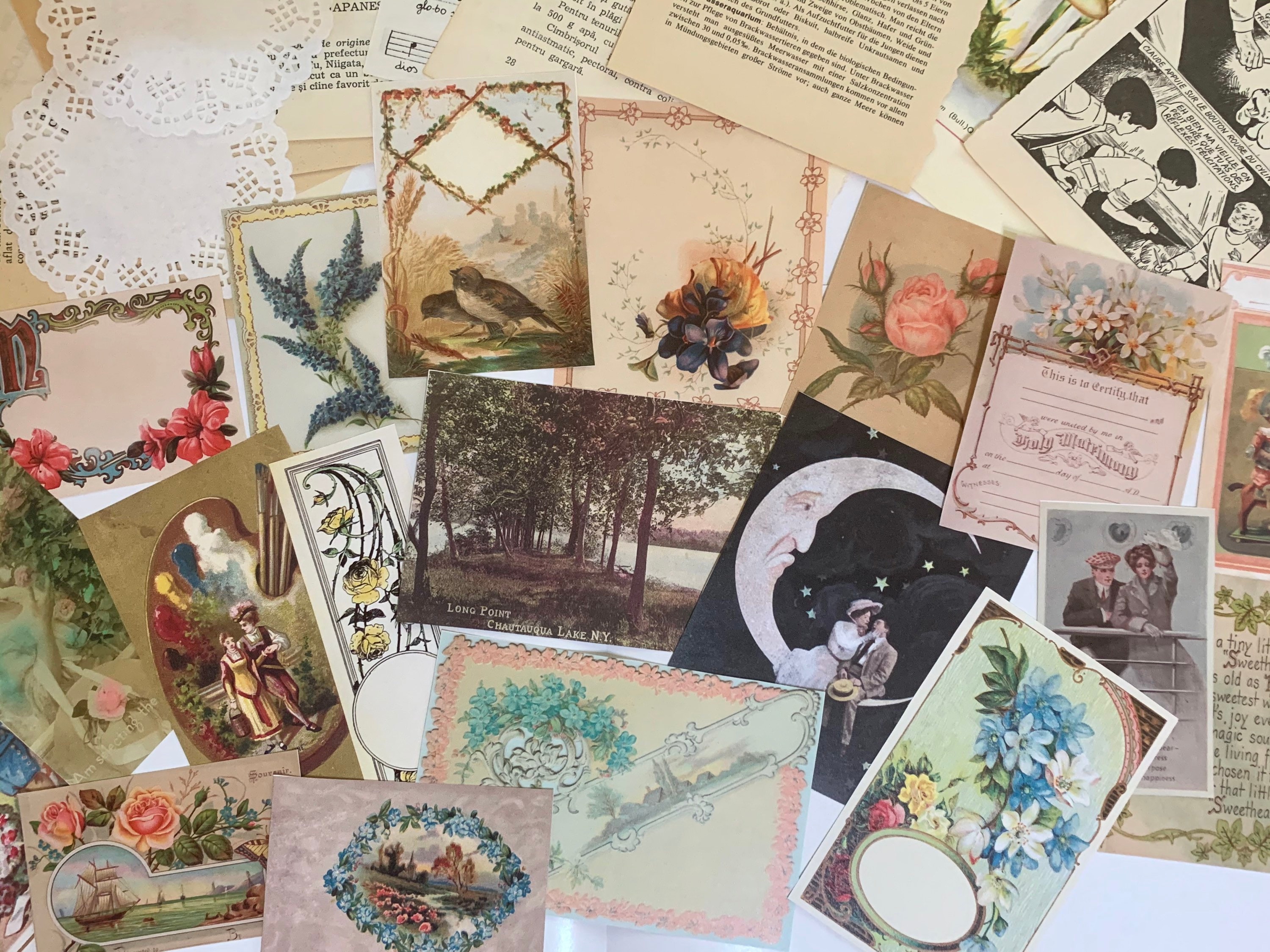 Junk Journal Mystery Journal Kit 50 Pcs Grab Bag Cottage - Etsy