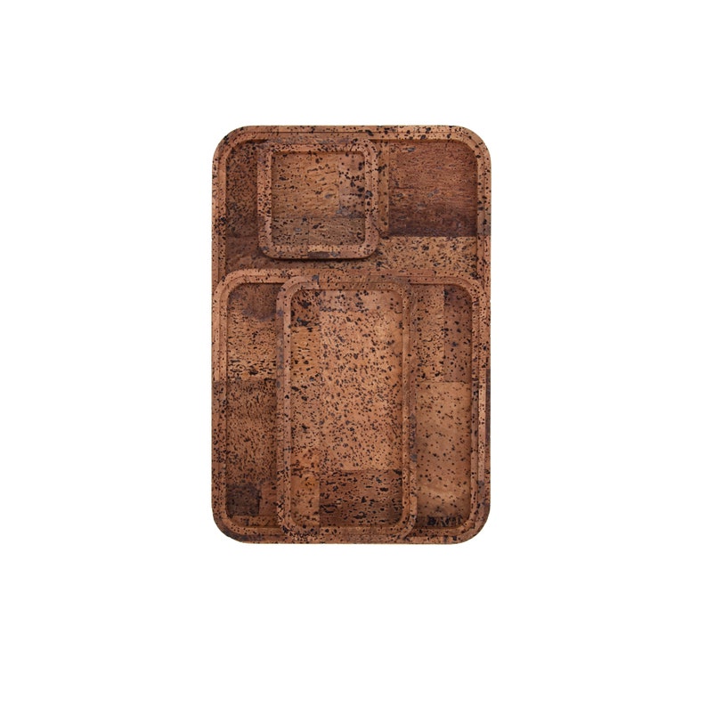 Natural Cork Office Tray Set, Stackable Desk Organizer - Etsy