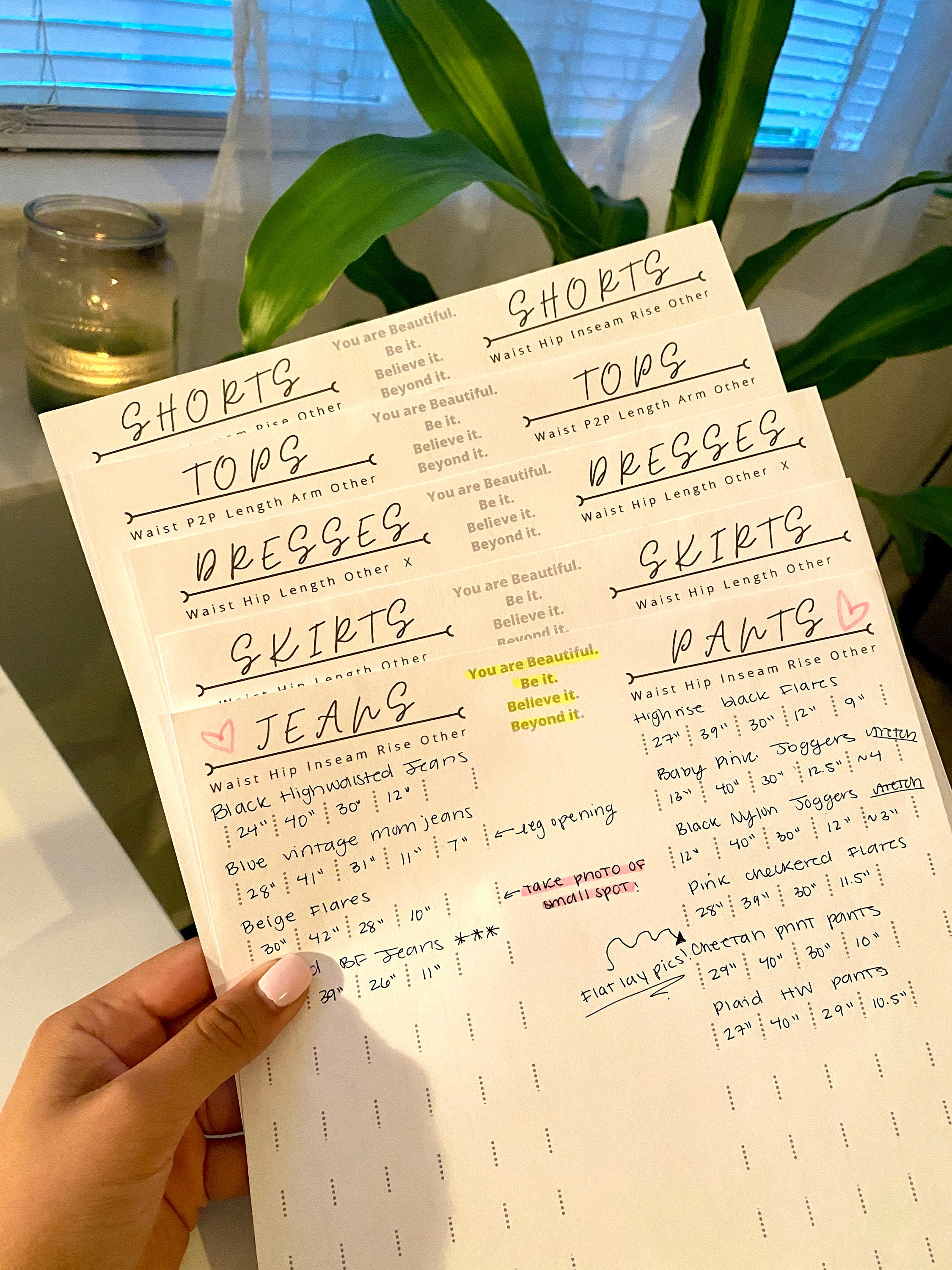 Best Seller | CLOTHING MEASUREMENT CHARTS, Reseller Supplies, Clothing ...