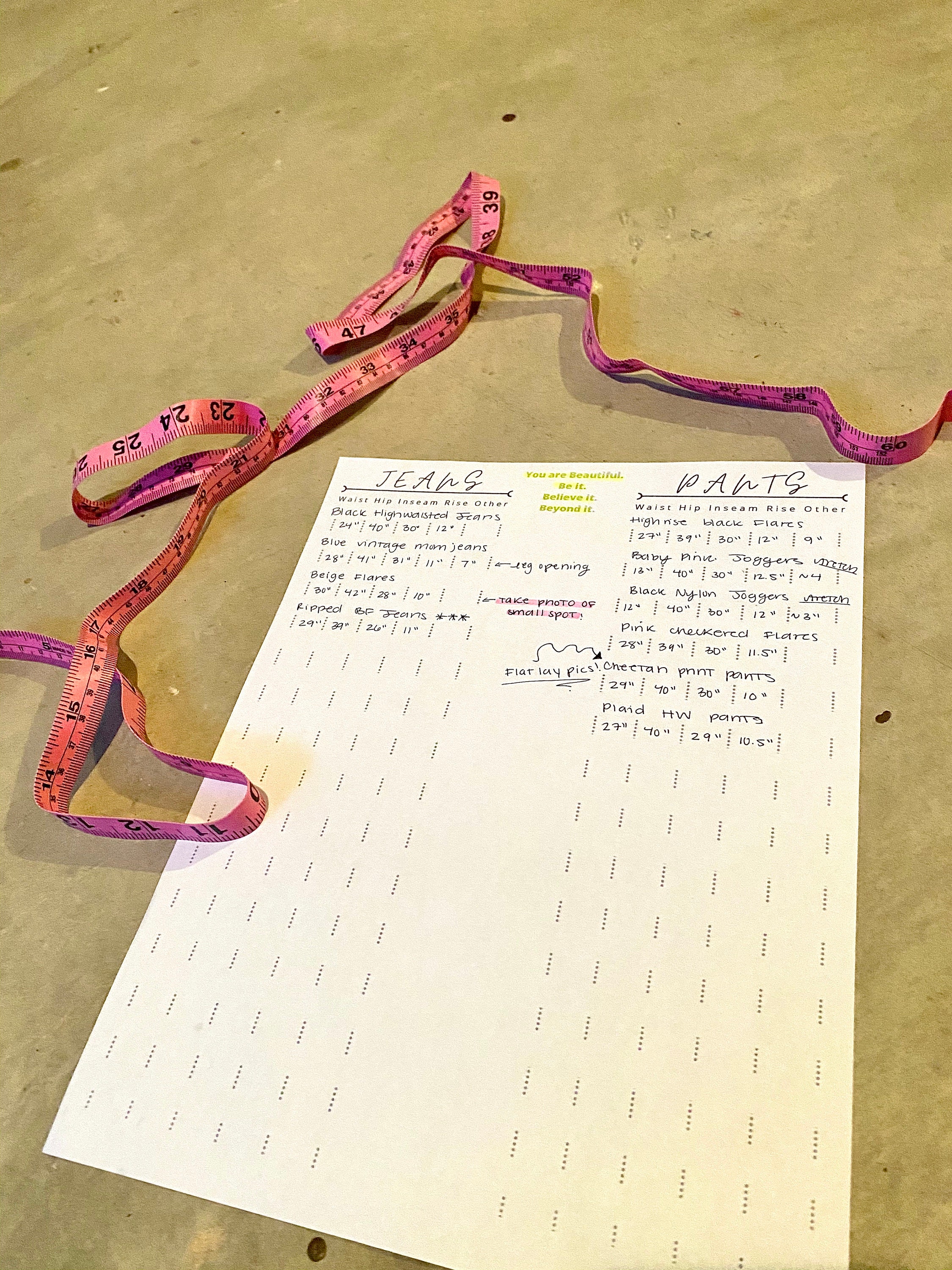 Best Seller | CLOTHING MEASUREMENT CHARTS, Reseller Supplies, Clothing ...