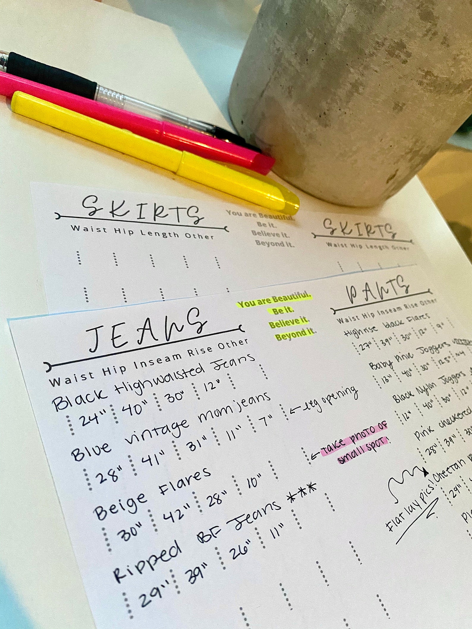 Best Seller | CLOTHING MEASUREMENT CHARTS, Reseller Supplies, Clothing ...