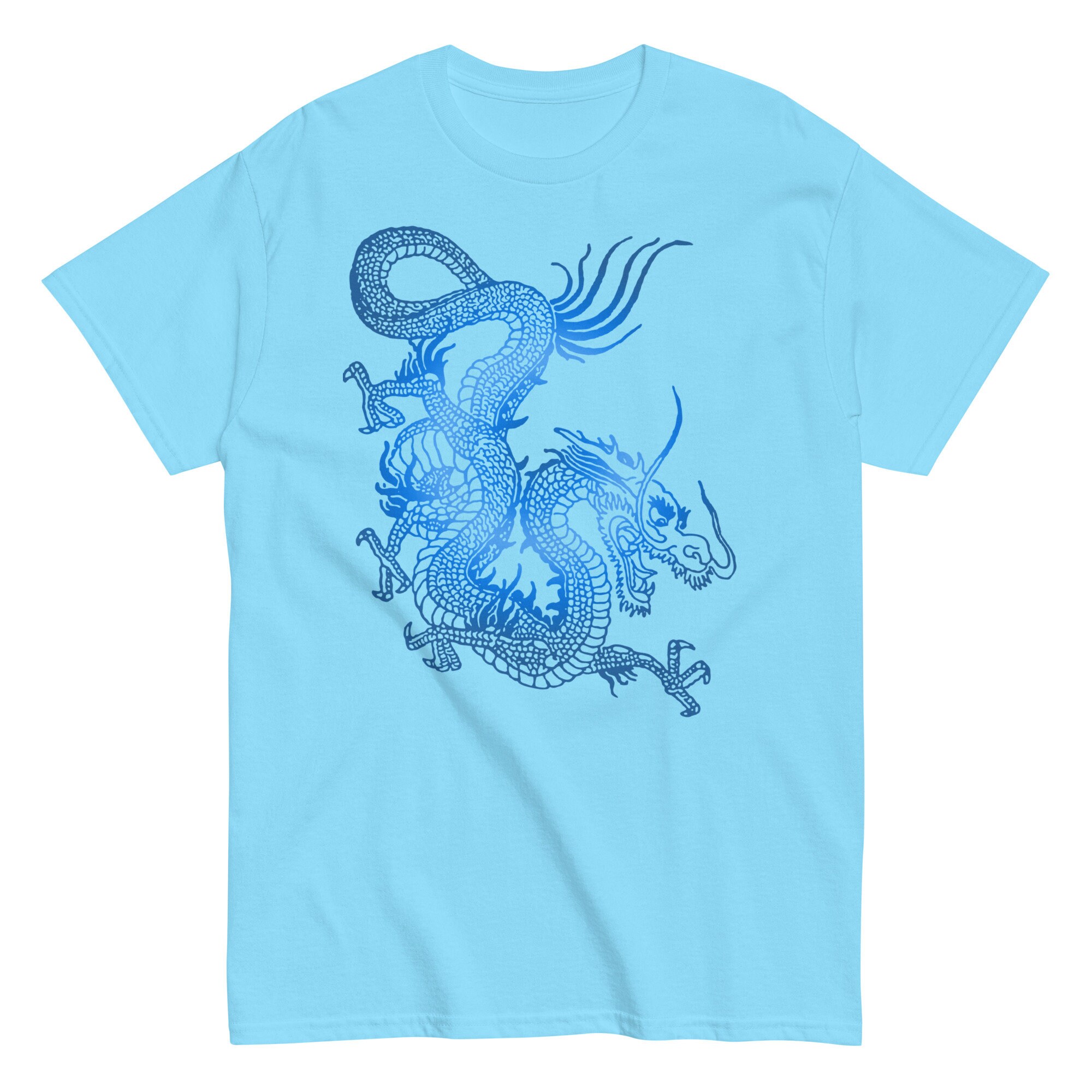 Blue Dragon T Shirt,chinese Dragon Shirt, Japanese Dragon Shirt, Dragon ...