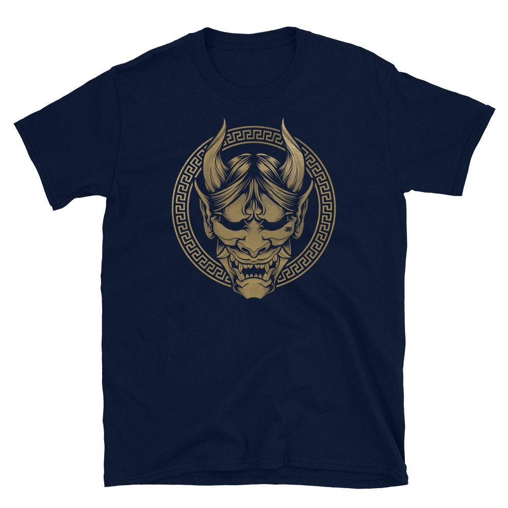 Oni Mask Shirt, Japanese Samurai, Oni Hannya Tshirt, Samurai Shirt ...