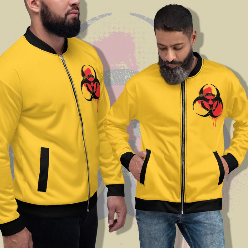 Biohazard Symbol Bomber Jacket Biohazard Sign Streetwear | Etsy