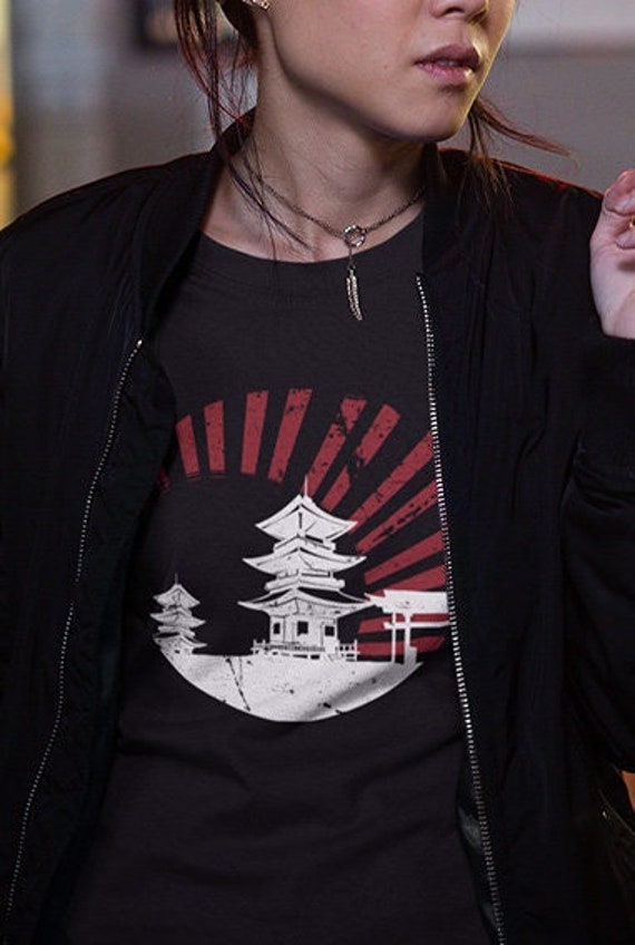 Kyoto Shirt Japanese Temple Rising Sun Tokyo Japan Shirt - Etsy