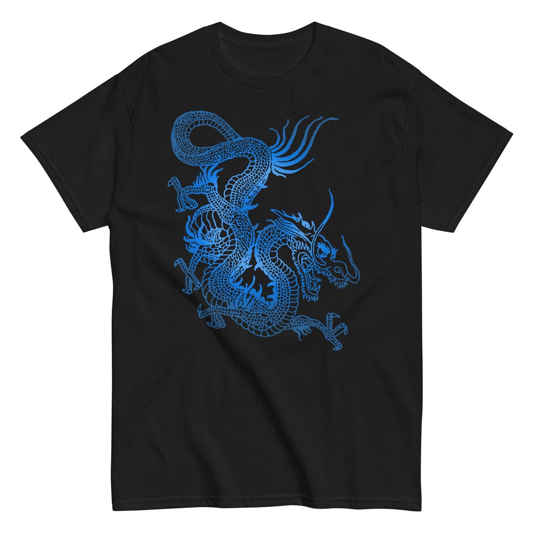 Blue Dragon T Shirt,chinese Dragon Shirt, Japanese Dragon Shirt, Dragon ...