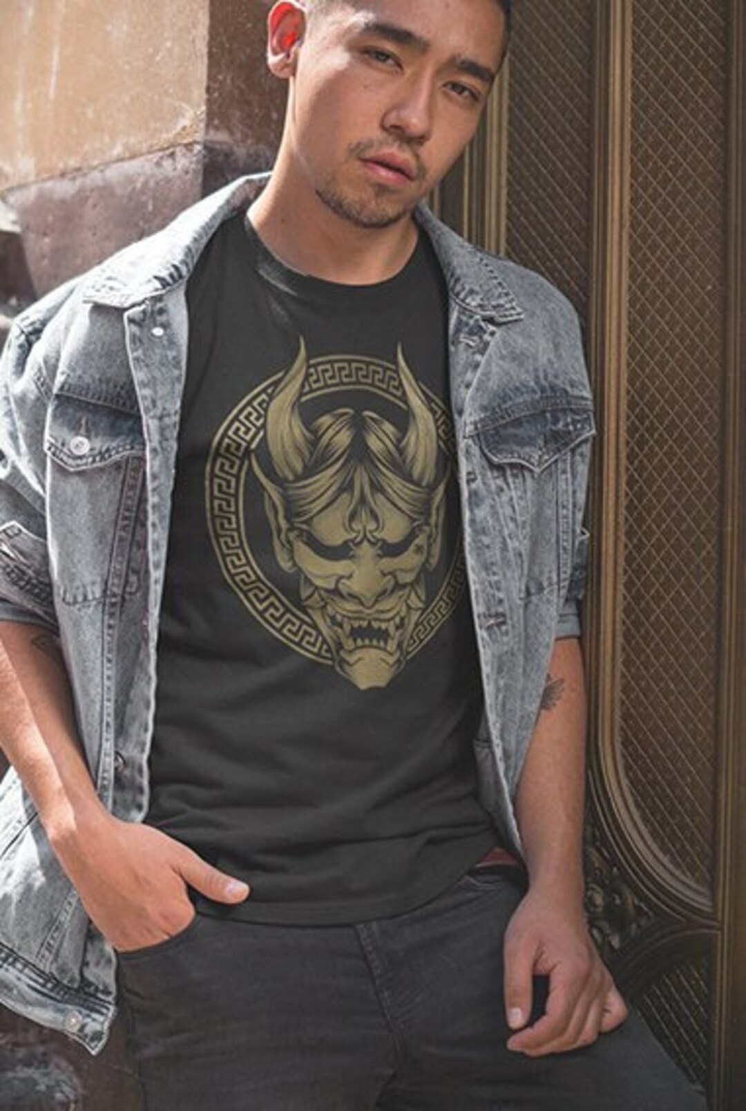 Oni Mask Shirt, Japanese Samurai, Oni Hannya Tshirt, Samurai Shirt ...