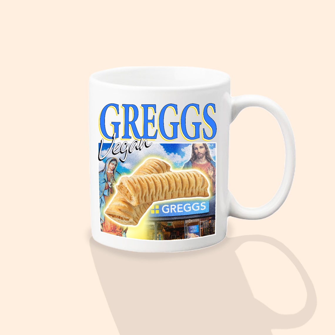 Greggs Mug greggs vegan sausage roll funny coffee tea meme | Etsy