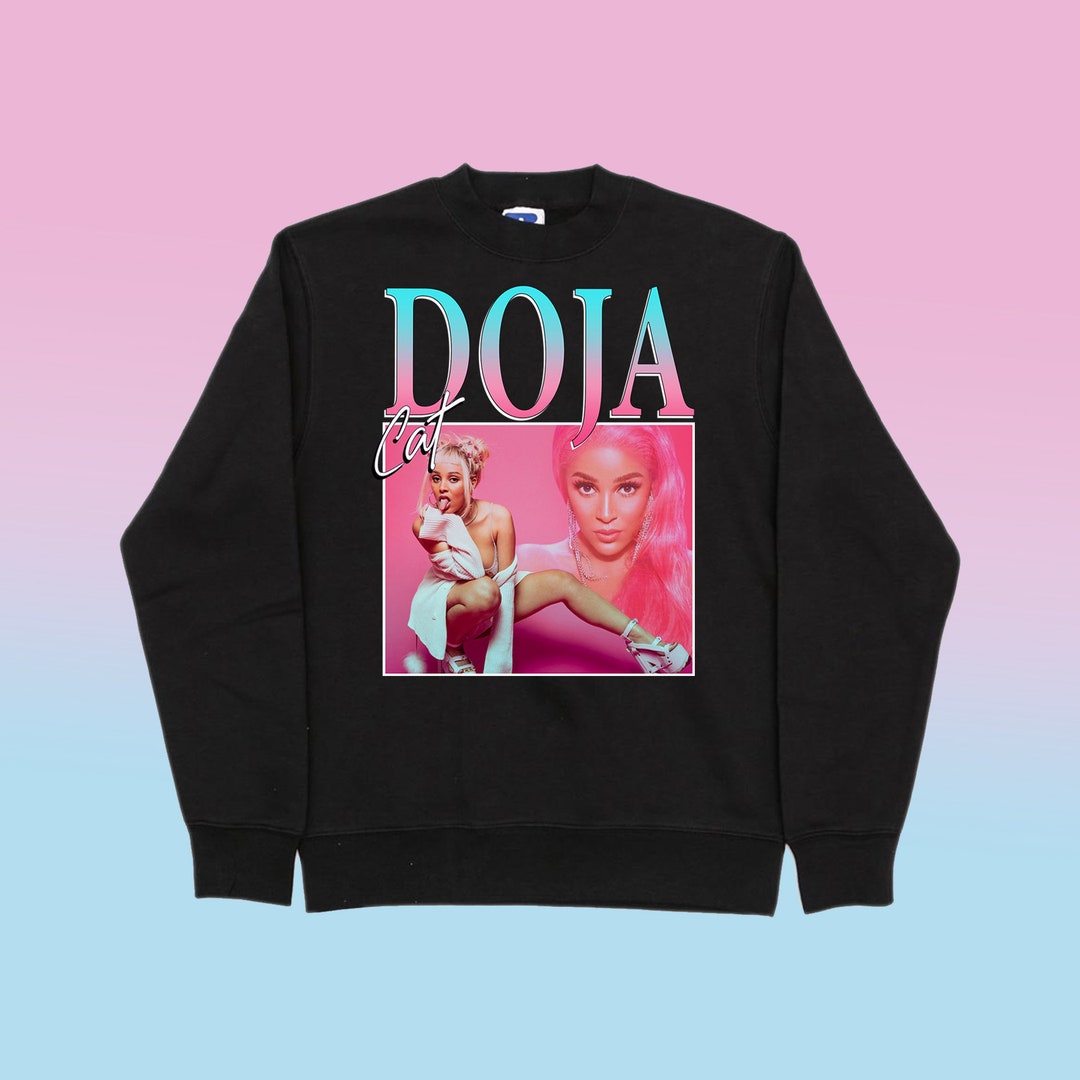 Doja Cat Jumper Vintage 90s Homage Sweater Retro Cardi B Gaga Crewneck ...