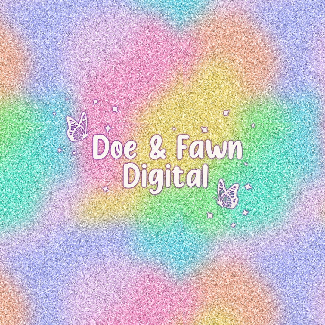 Pastel Rainbow Glitter Ombré Seamless File Digital Paper Repeating ...