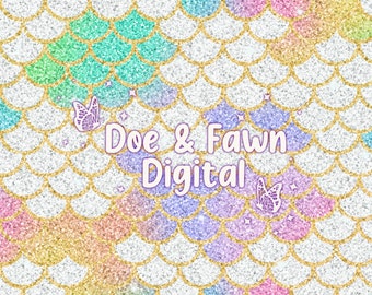 Pastel Rainbow Glitter Ombré Seamless File Digital Paper Repeating ...